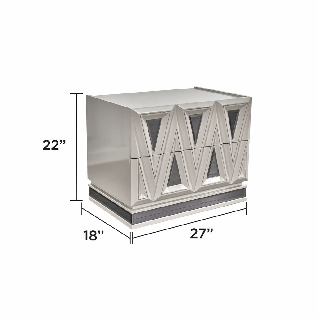 Lavita Grey Chest with Diamond Shaped Drawer Fronts 1741 | Sale